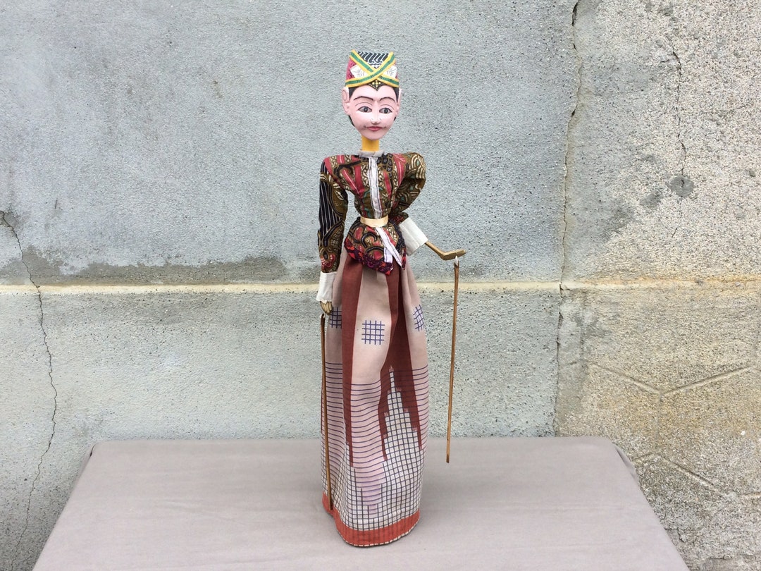 Large Indonesian Stick Puppet, Wayang Golek Javanese Rod Puppet - Etsy