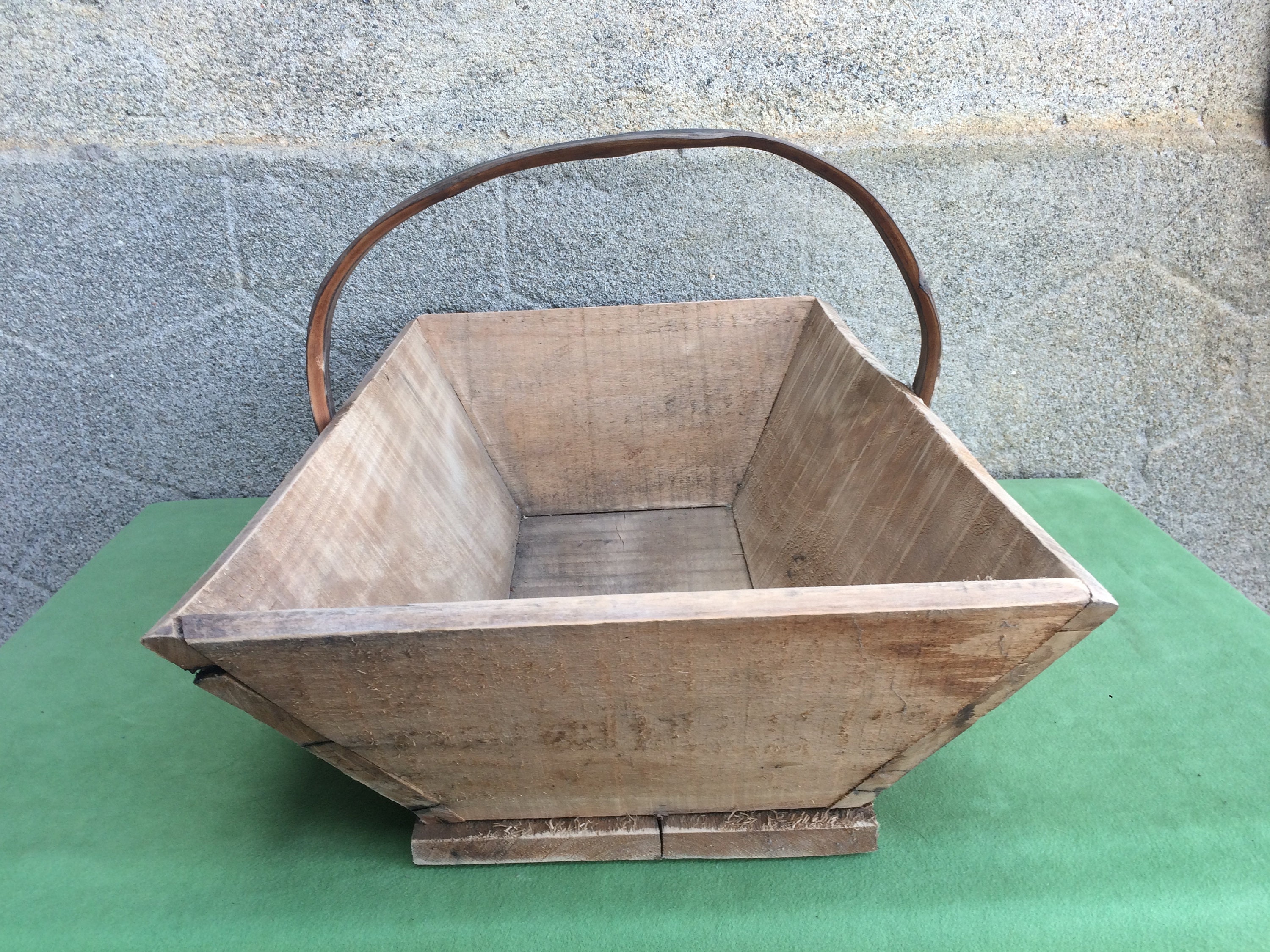 Large Wooden Trug, Indoor or Outdoor Basket With Bentwood Handle - Etsy