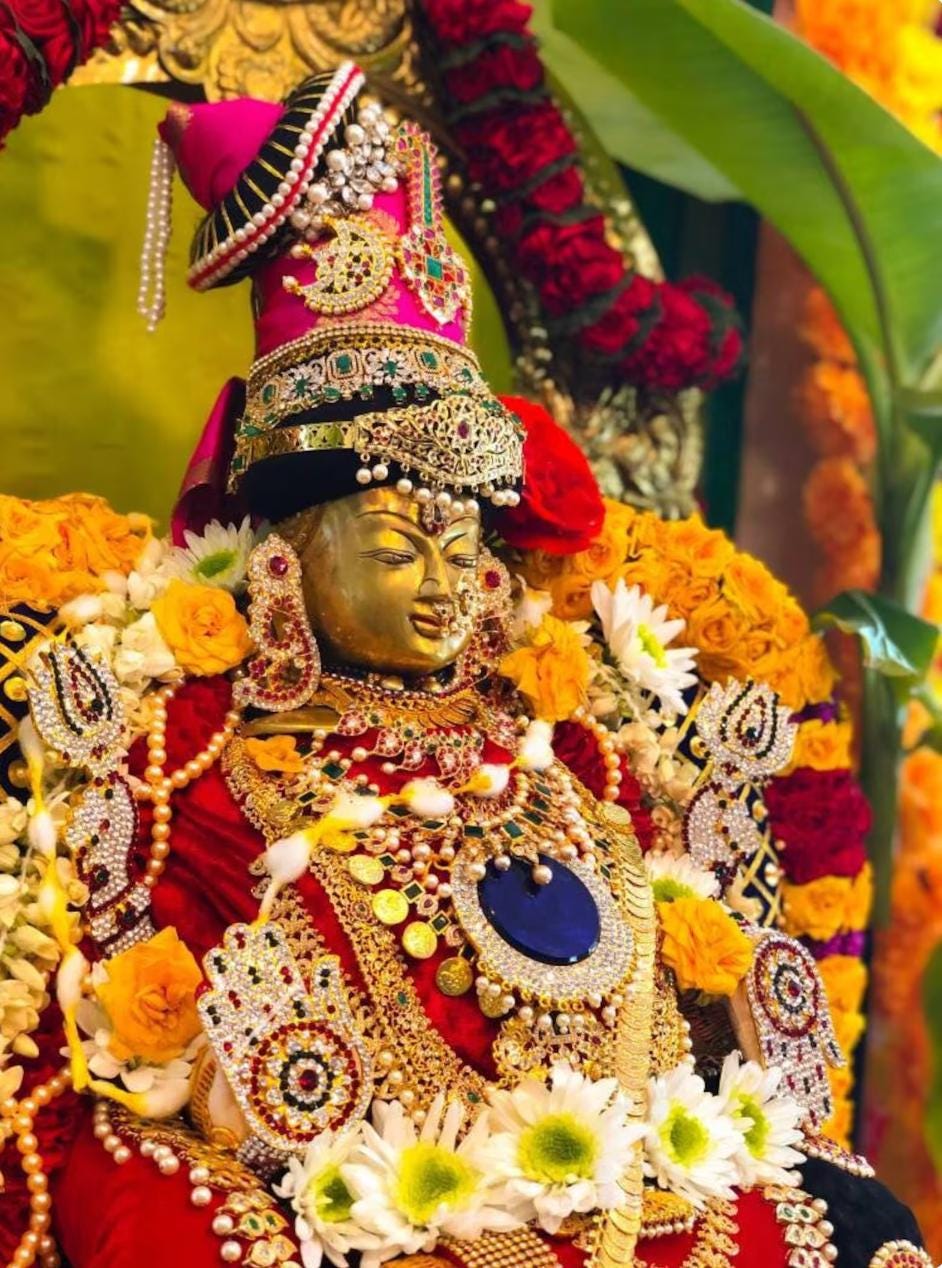 Vastra Kirita - Ammavaru Crown With Brocade Fabric - Etsy