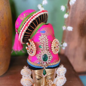 Vastra Kirita - Ammavaru Crown With Brocade Fabric - Etsy