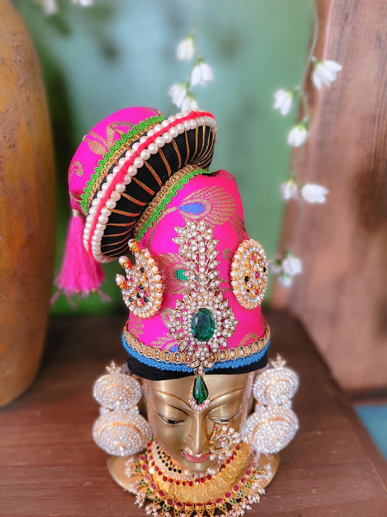 Vastra Kirita - Ammavaru Crown With Brocade Fabric - Etsy