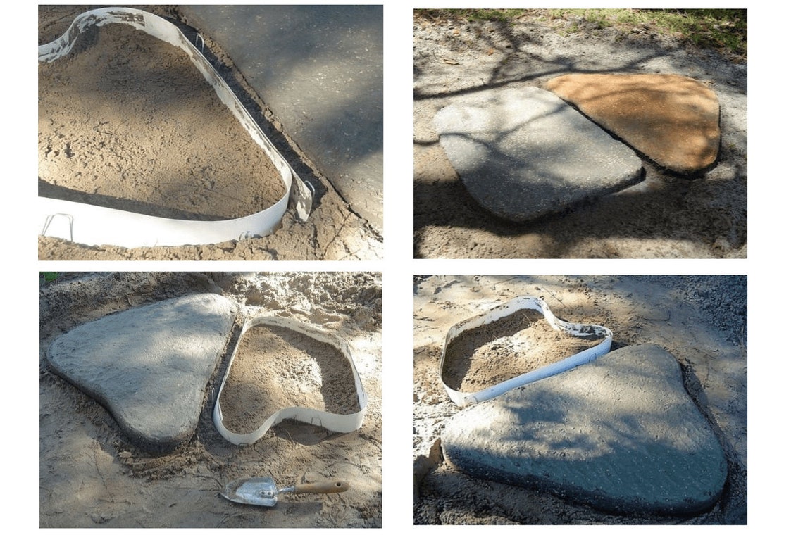 Stepping Stone DIY Walk Maker Mold Concrete Stones Garden Path - Etsy ...