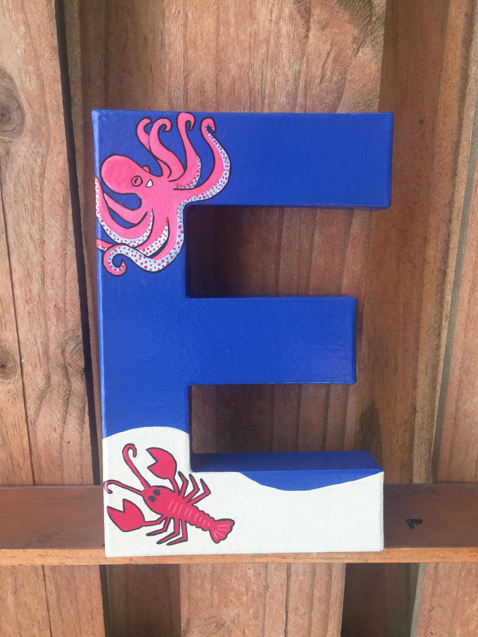 8 Custom Ocean Beach Theme Letters Wall Art Nursery Kids | Etsy