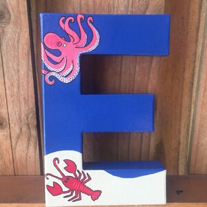 8 Custom Ocean Beach Theme Letters Wall Art Nursery Kids | Etsy