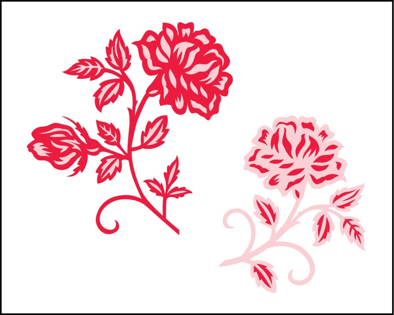Collection of Roses Cut Files In SVG EPS DFX Format For Use | Etsy