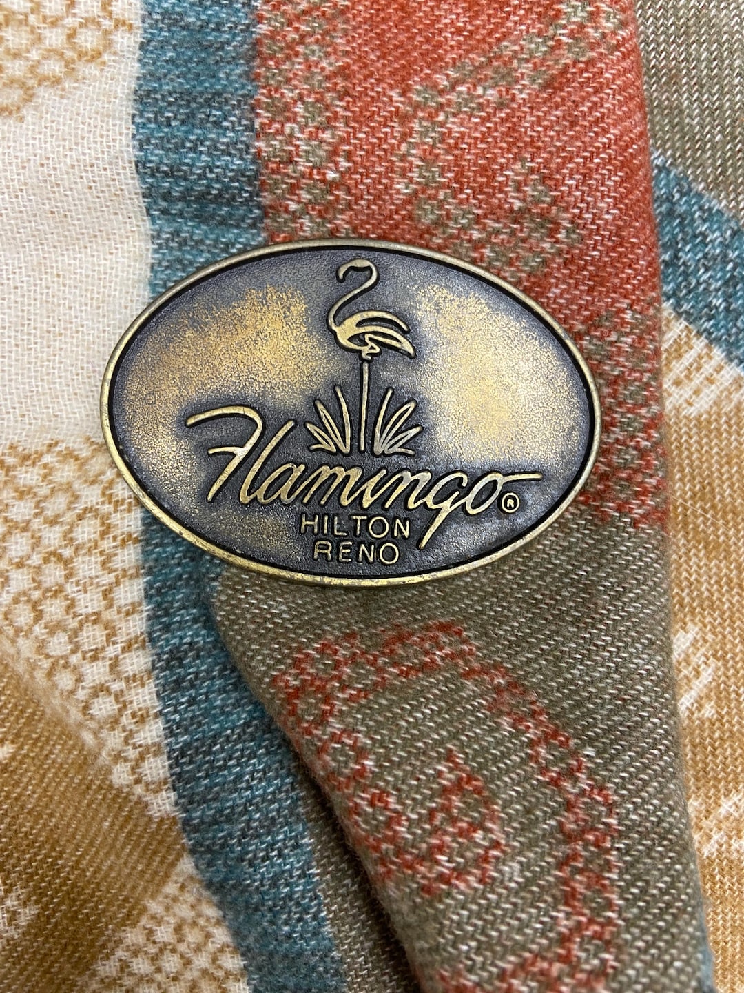 Retro 80s Flamingo Hilton Reno Belt Buckle - Etsy