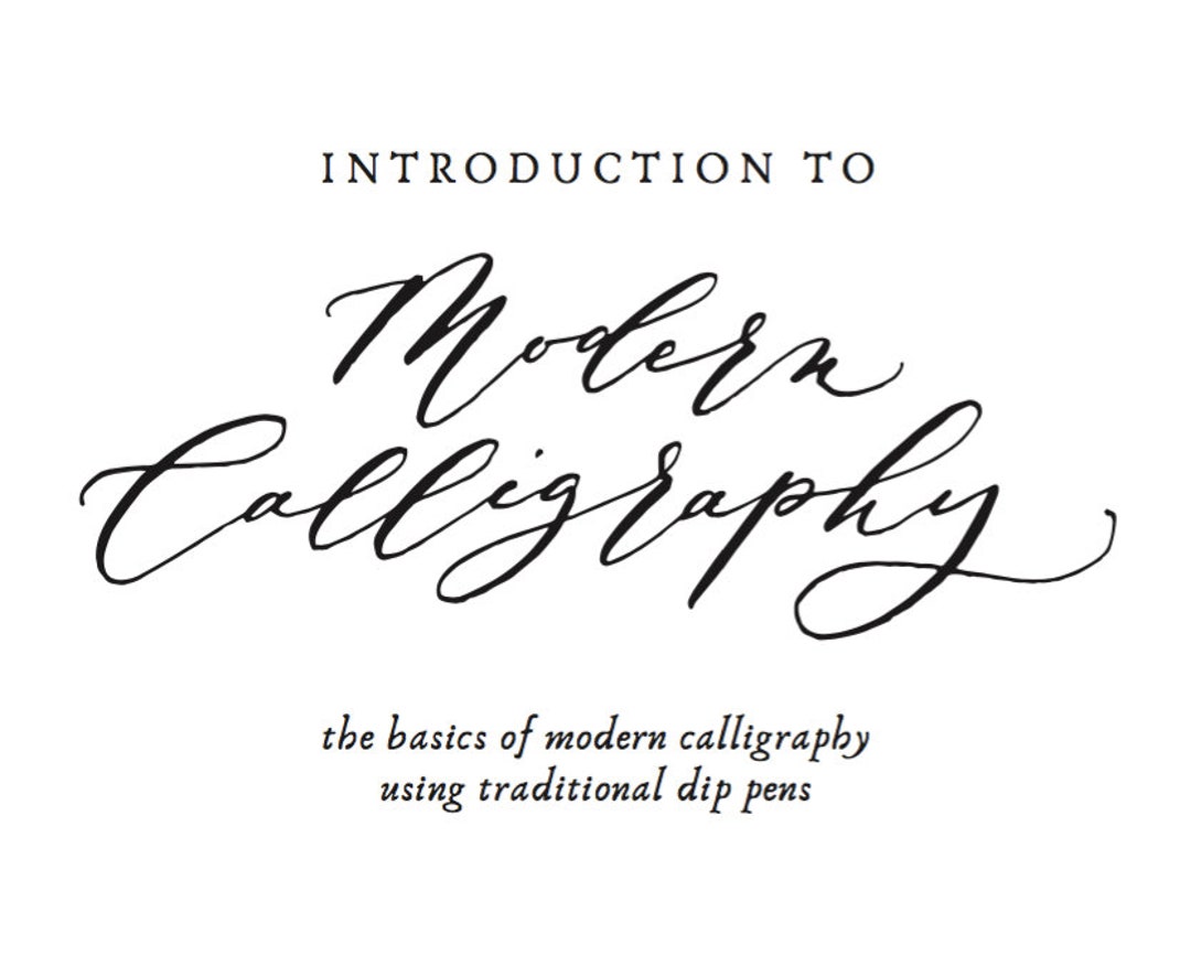 Beginner's Modern Calligraphy Digital Workbook - Instant Download ...
