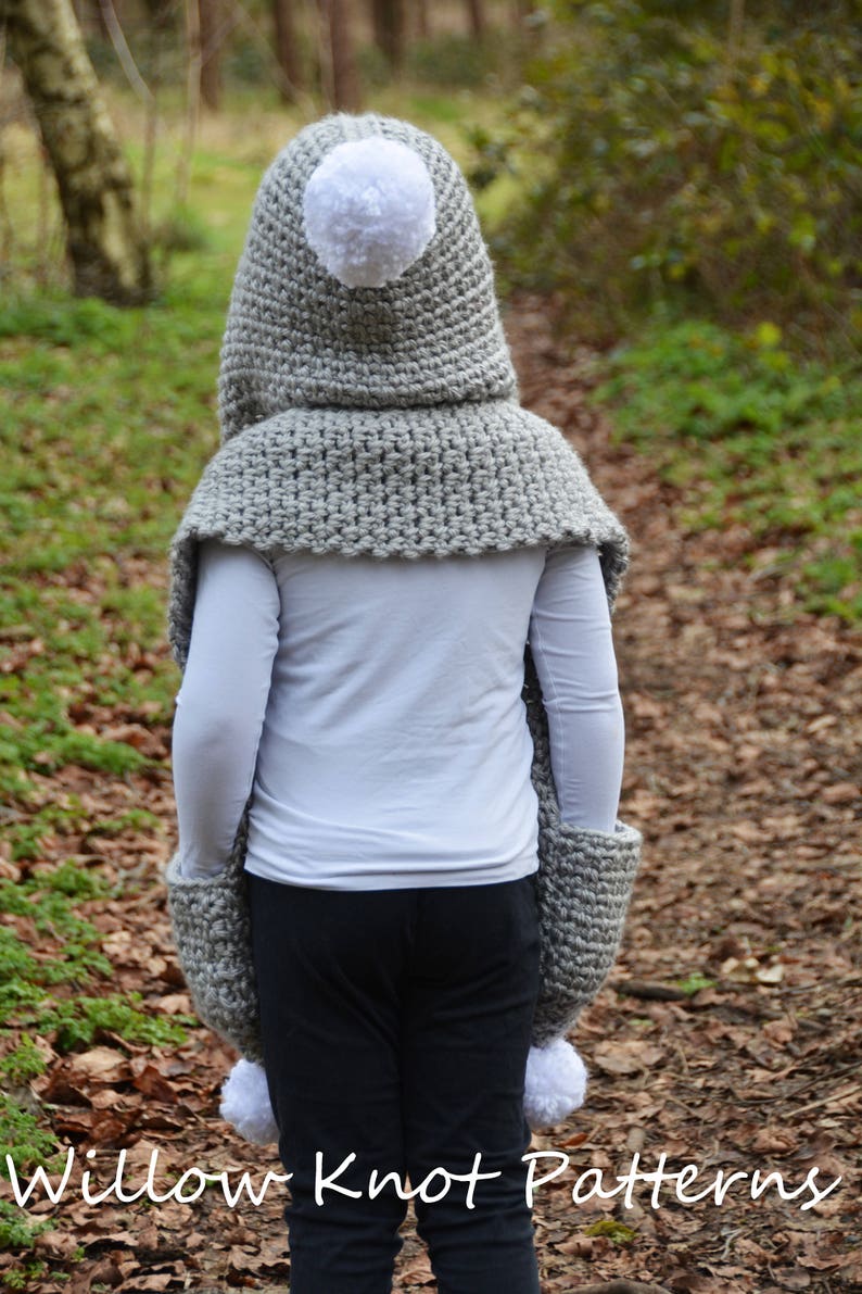 CROCHET PATTERN- the Snowdrift Hooded Scarf (toddler, Child, Teen ...