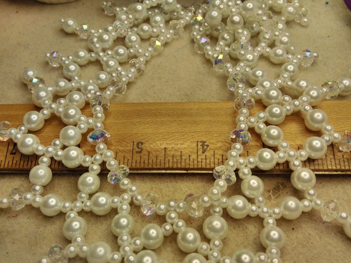 Stunning Pearl With Swarovski Crystal Necklace - Etsy