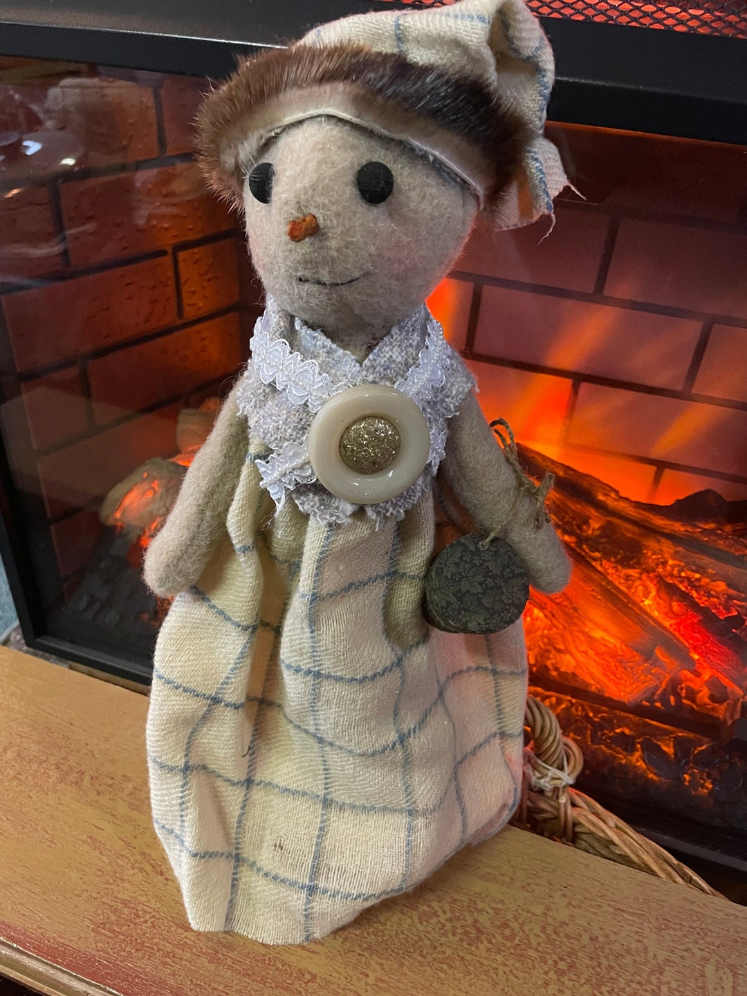 Nellie Primitive Snow Doll - Etsy