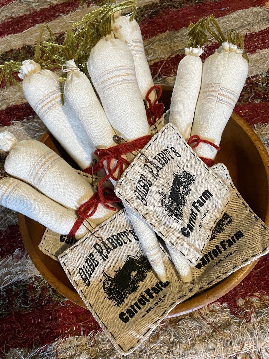 Primitive Farmhouse Carrot Bunch - Etsy