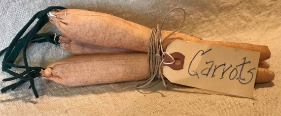 Primitive Farmhouse Carrot Bunch - Etsy