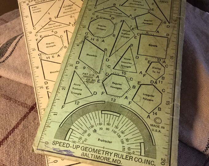 Speed-up Geometry Ruler and Protractor - Etsy