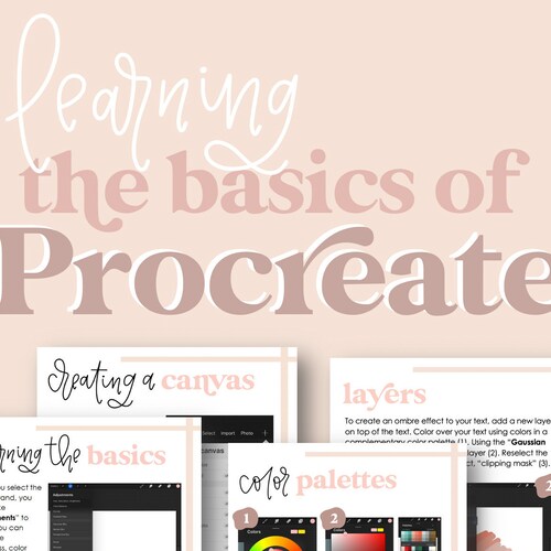 Learning the Basics of Procreate Procreate Guide for | Etsy