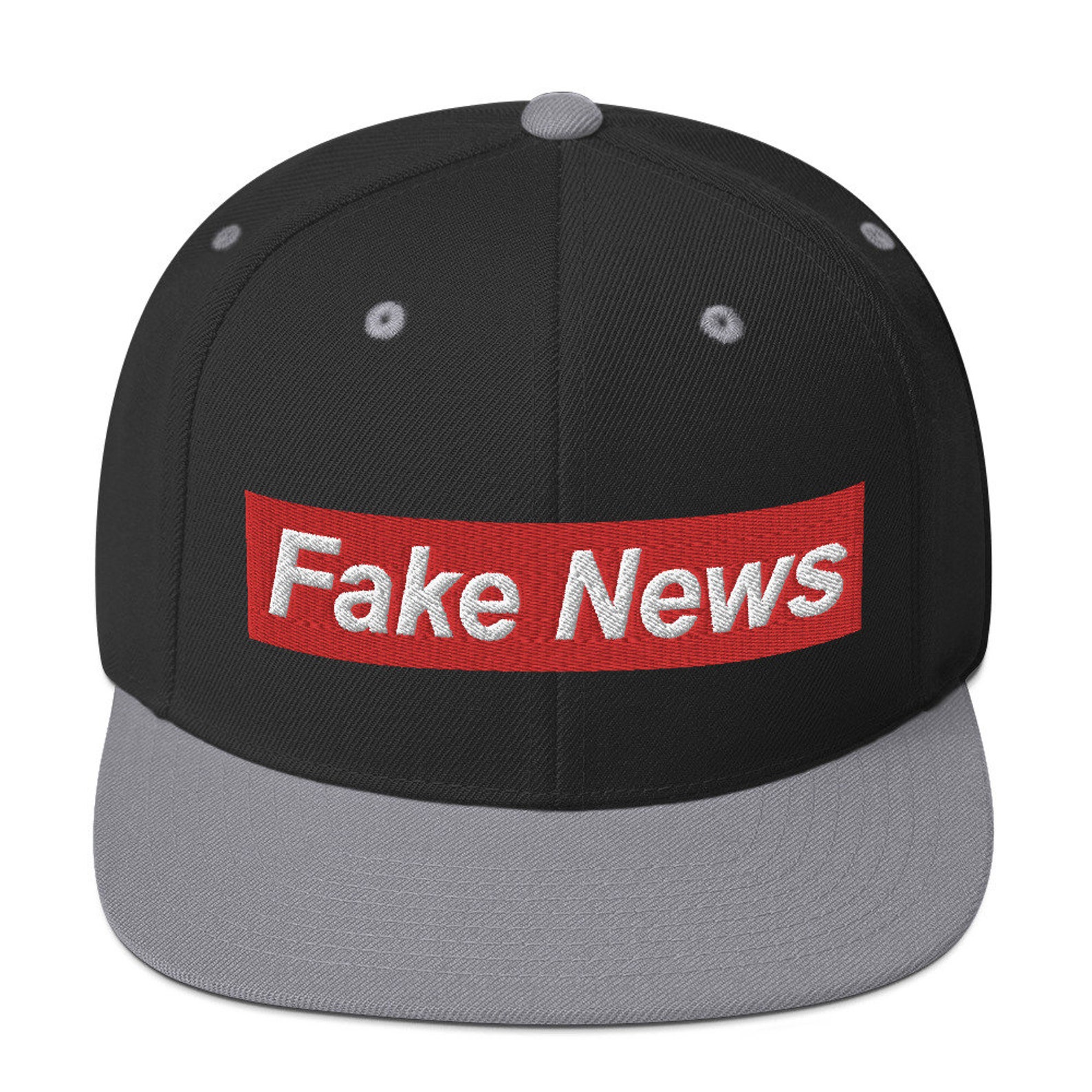 Fake News Embroidered Snapback Hat | Etsy