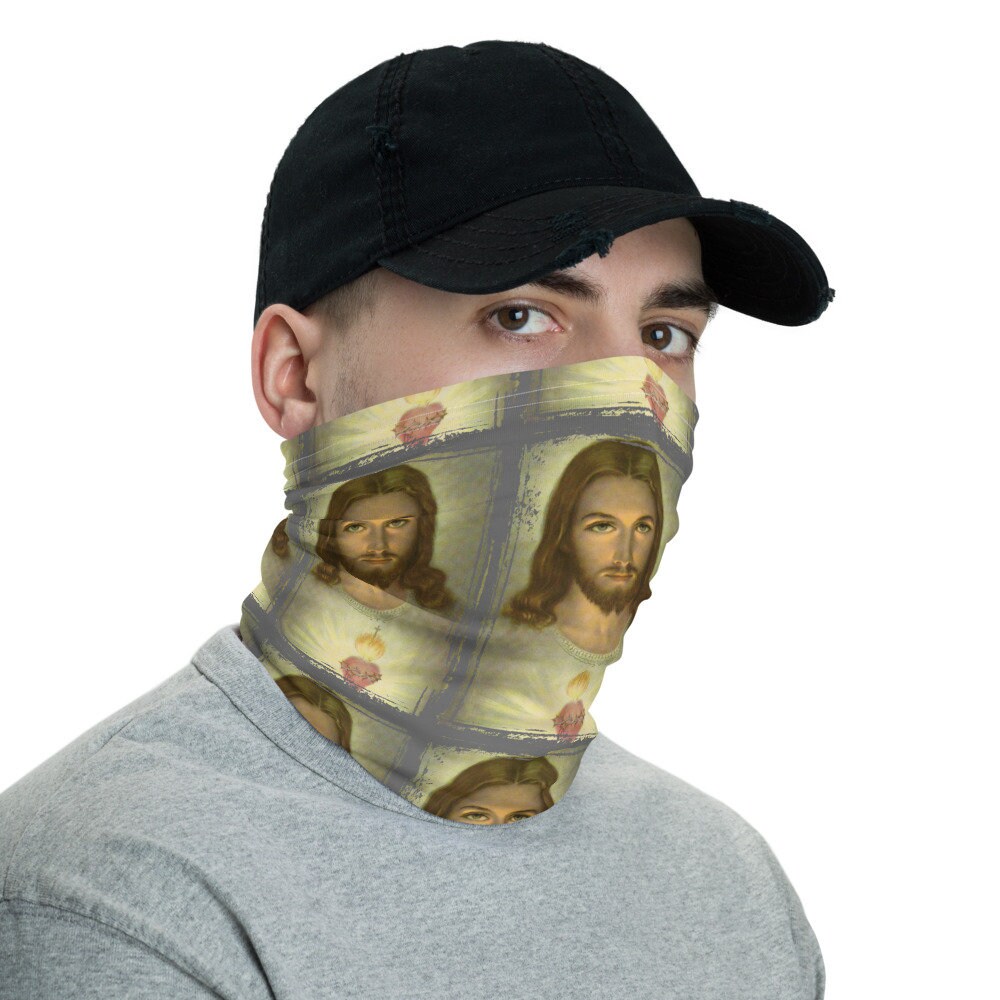 Jesus Face Washable Face Mask Neck Gaiter - Etsy