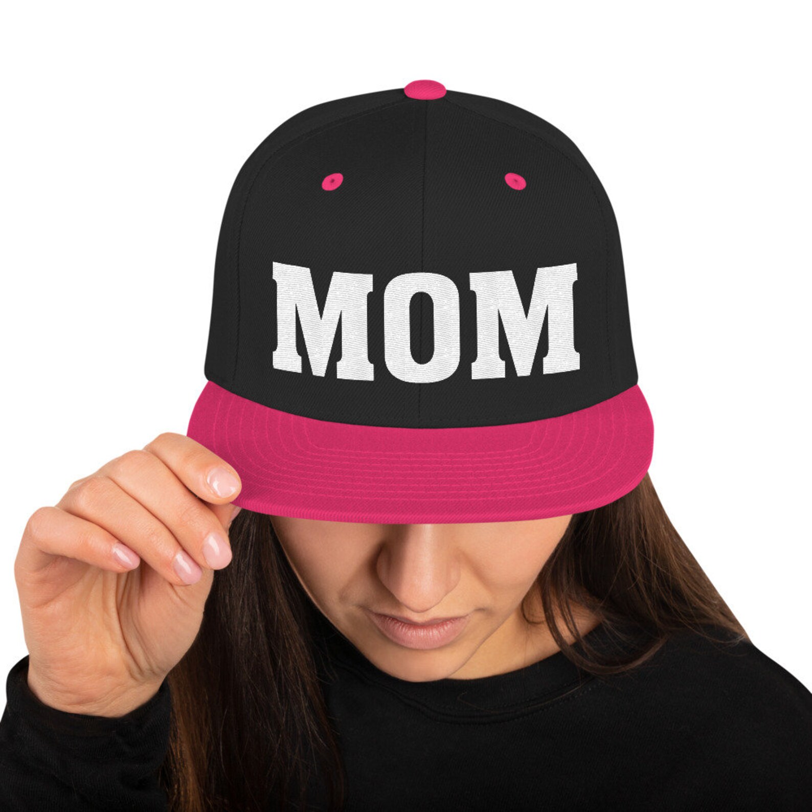 Mom Embroidered Snapback Hat Mother's Day New Mom Gift - Etsy