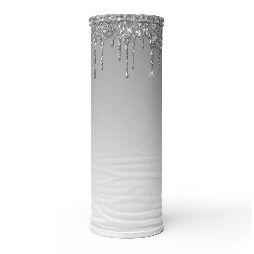 Dripping Silver Glitter Washable Face Mask Neck Gaiter Ombre - Etsy