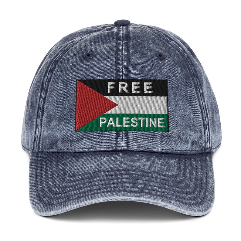Free Palestine Flag Embroidered Vintage Cotton Twill Cap - Etsy
