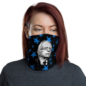 Bernie Sanders Portrait Signature Washable Face Mask Neck Gaiter ...