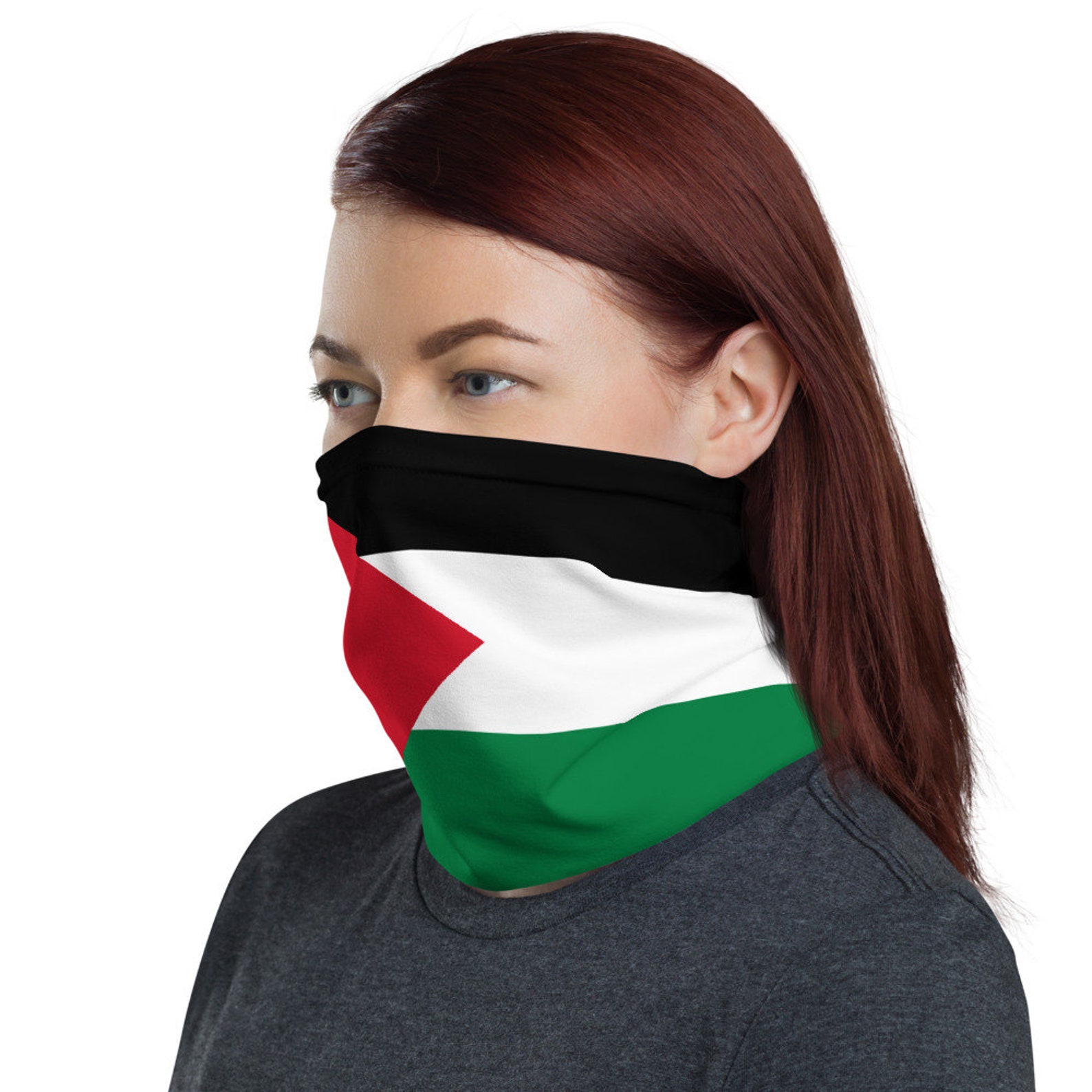 Flag of Palestine Washable Face Mask Neck Gaiter Palestinian - Etsy