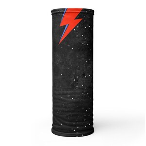 Red Lightning Bolt Washable Face Mask Neck Gaiter | Rock N Roll Mask - Etsy