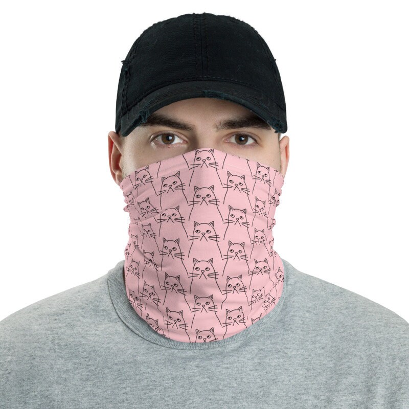 Frowning Cat Washable Face Mask Neck Gaiter - Etsy