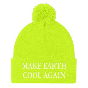 Make Earth Cool Again Pom Pom Knit Cap | Climate Change Hat #MECA - Etsy