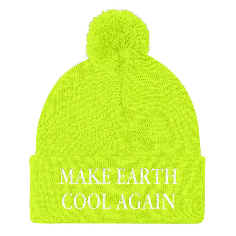 Make Earth Cool Again Pom Pom Knit Cap Climate Change Hat | Etsy
