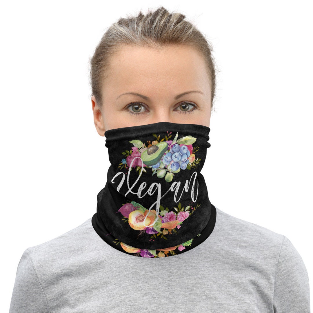 Vegan Washable Face Mask Neck Gaiter | Vegetarian Ethical Human - Etsy