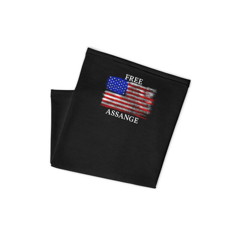Free Assange American Flag Washable Face Mask Neck Gaiter | Freedom of ...