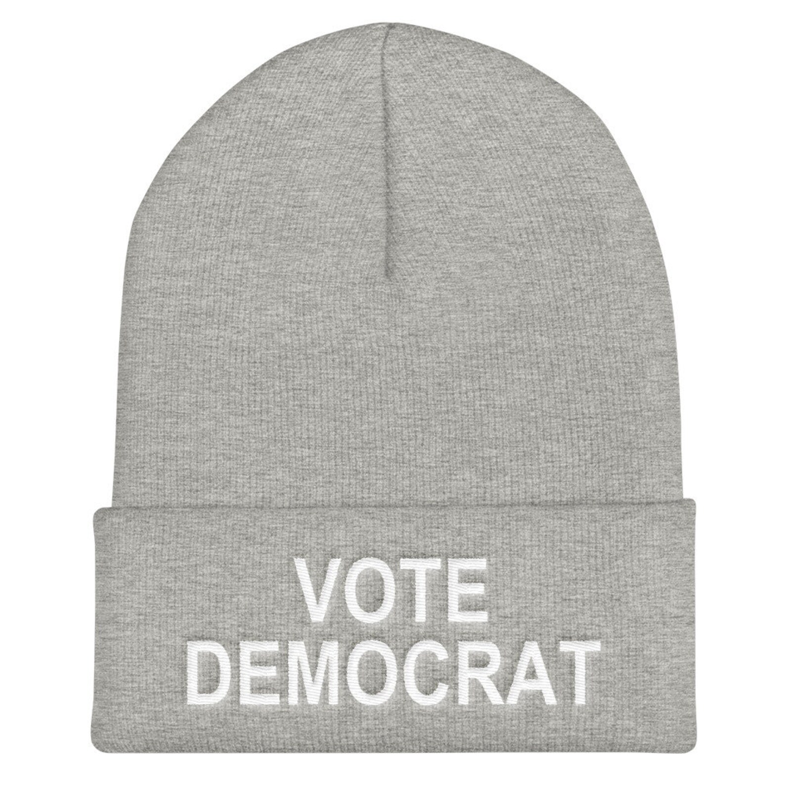 Vote Democrat Embroidered Cuffed Beanie Election 2020 Knit | Etsy