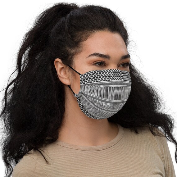 Keffiyeh Palestinian Washable Premium Face Mask Arab Scarf | Etsy