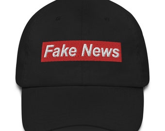 Fake News Embroidered Snapback Hat | Etsy