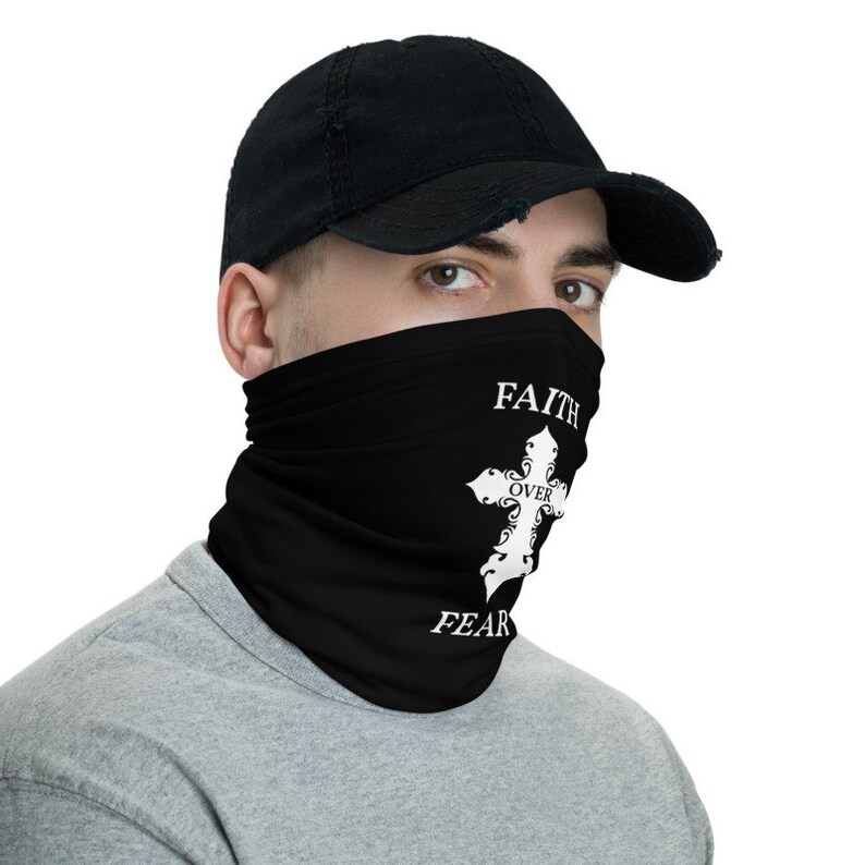 Faith Over Fear Washable Face Mask Neck Gaiter - Etsy