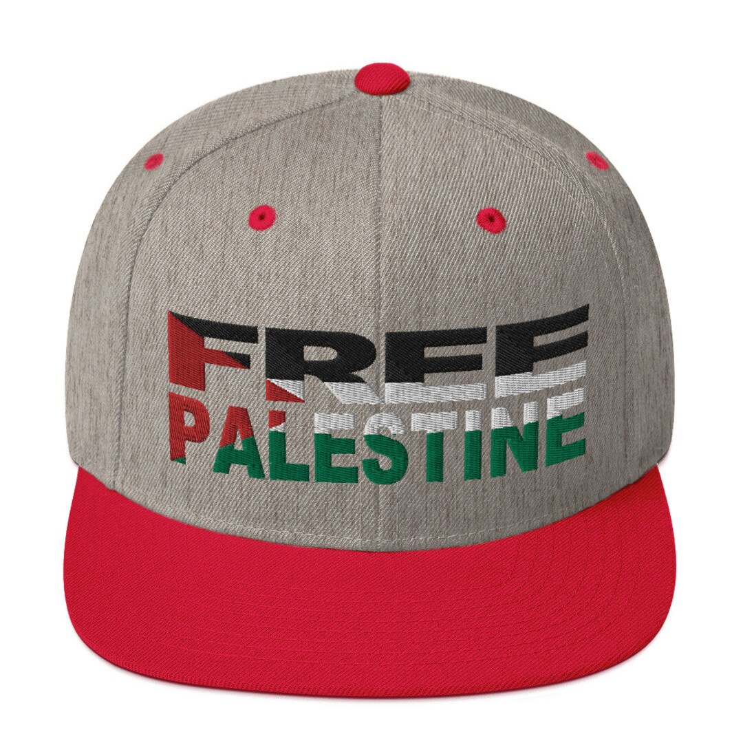 Free Palestine Embroidered Snapback Hat | Palestinian Flag # ...