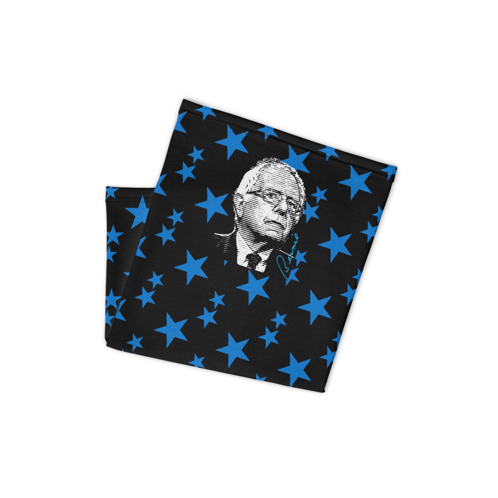 Bernie Sanders Portrait Signature Washable Face Mask Neck Gaiter ...