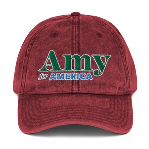 Amy for America Embroidered Vintage Cotton Twill Cap Hat | Amy ...