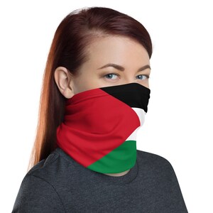 Flag of Palestine Washable Face Mask Neck Gaiter | Palestinian Flag ...