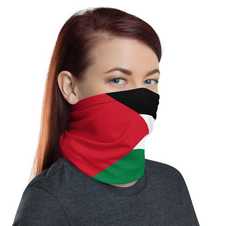 Flag of Palestine Washable Face Mask Neck Gaiter Palestinian - Etsy