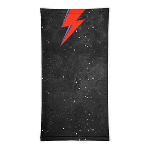Red Lightning Bolt Washable Face Mask Neck Gaiter | Rock N Roll Mask - Etsy