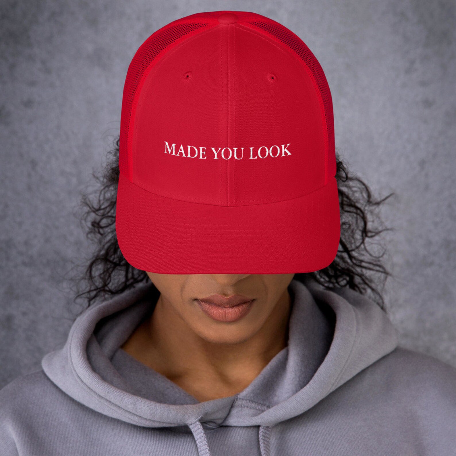 Made You Look Embroidered Hat Trucker Cap, Funny Hat, Maga, Trump 2020 ...