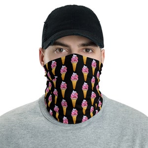 Ice Cream Cone Washable Face Mask Neck Gaiter - Etsy