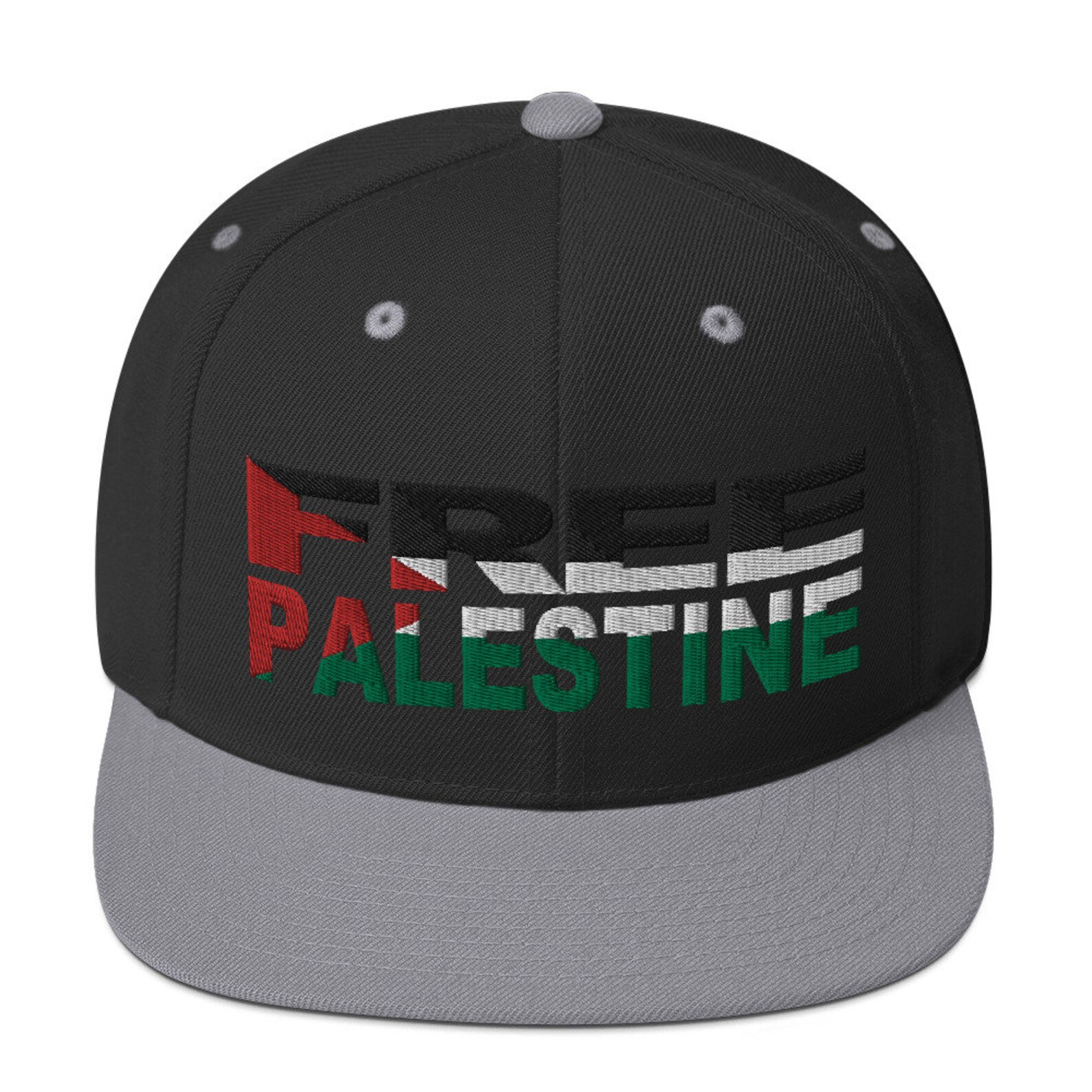 Free Palestine Embroidered Snapback Hat Palestinian Flag - Etsy