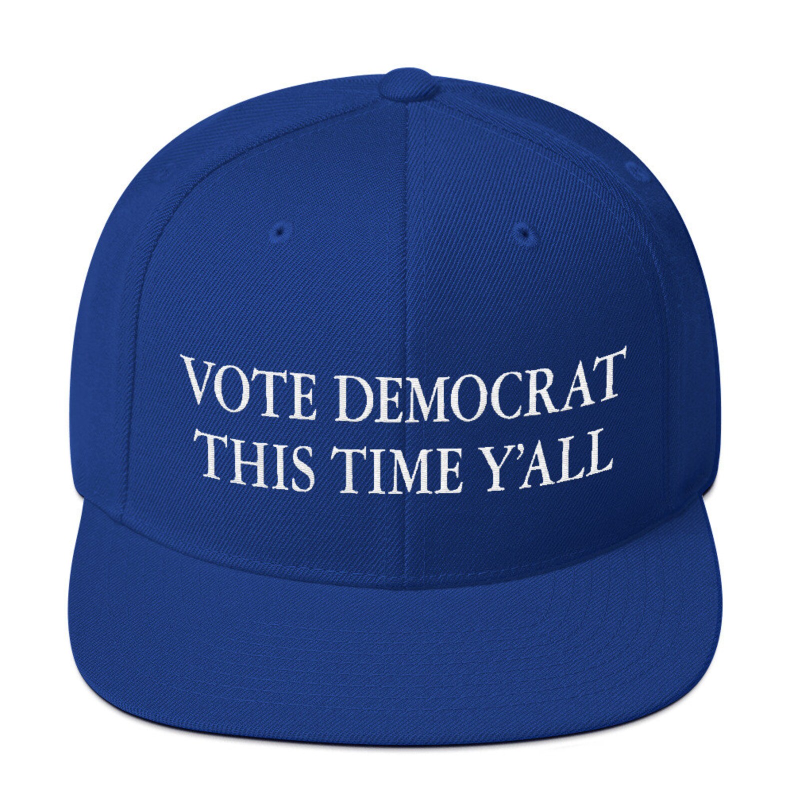 Vote Democrat This Time Y'all Embroidered Snapback Hat - Etsy