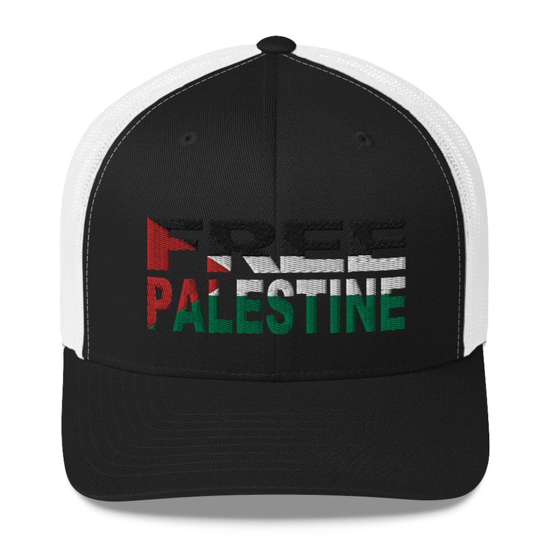 Free Palestine Embroidered Trucker Cap | Palestinian Flag # ...