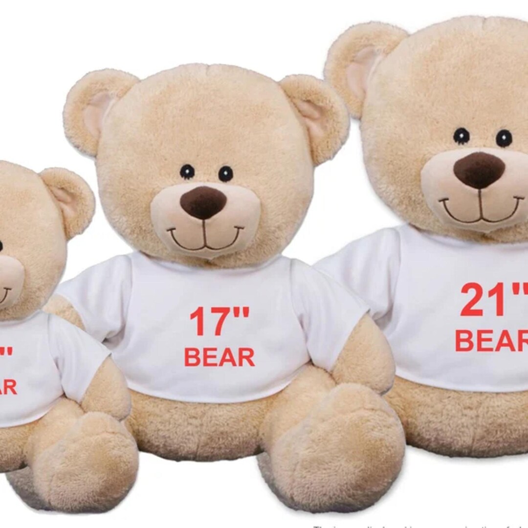 Personalized Teddy Bear - Personalized With Any Text or Photo - Etsy