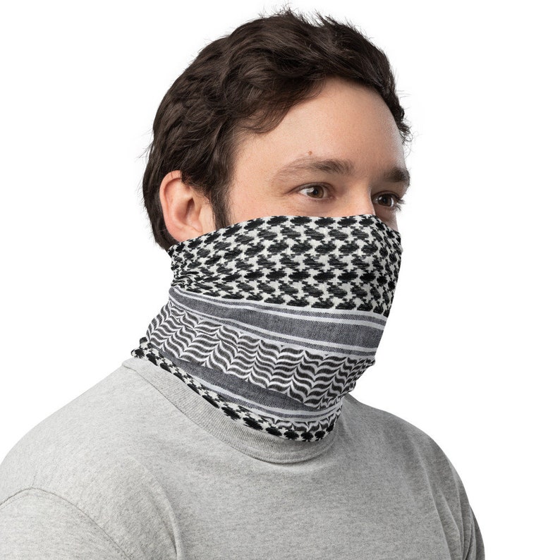 Keffiyeh Palestinian Washable Face Mask Neck Gaiter | Arab Scarf ...
