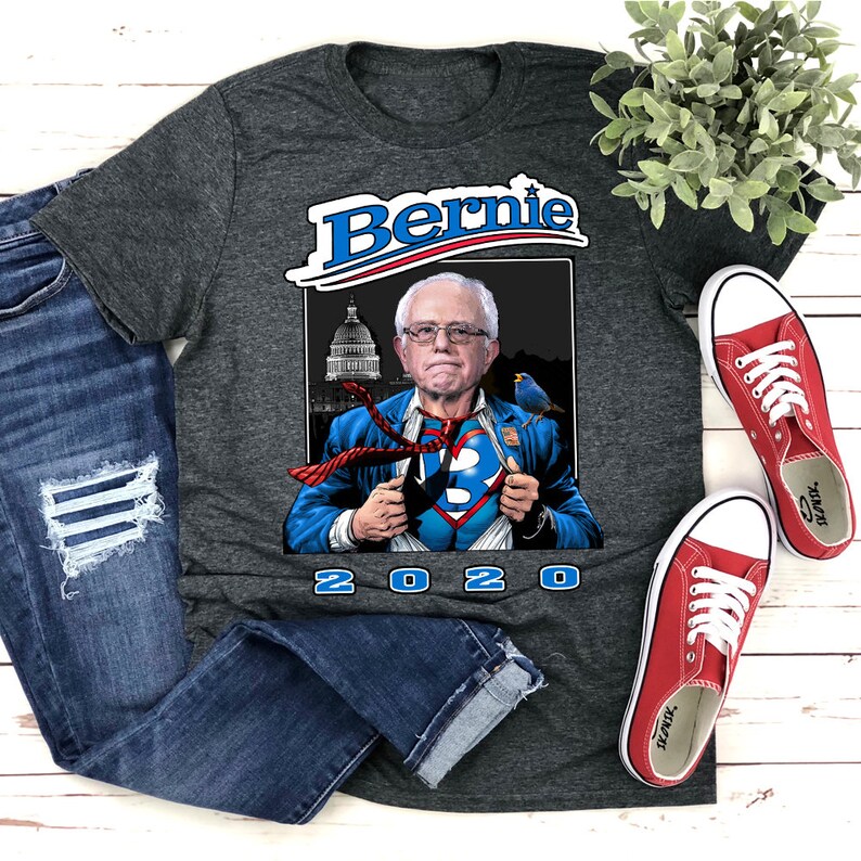 Superhero Bernie Sanders 2020 Unisex Softstyle Ladies' and Men's T ...