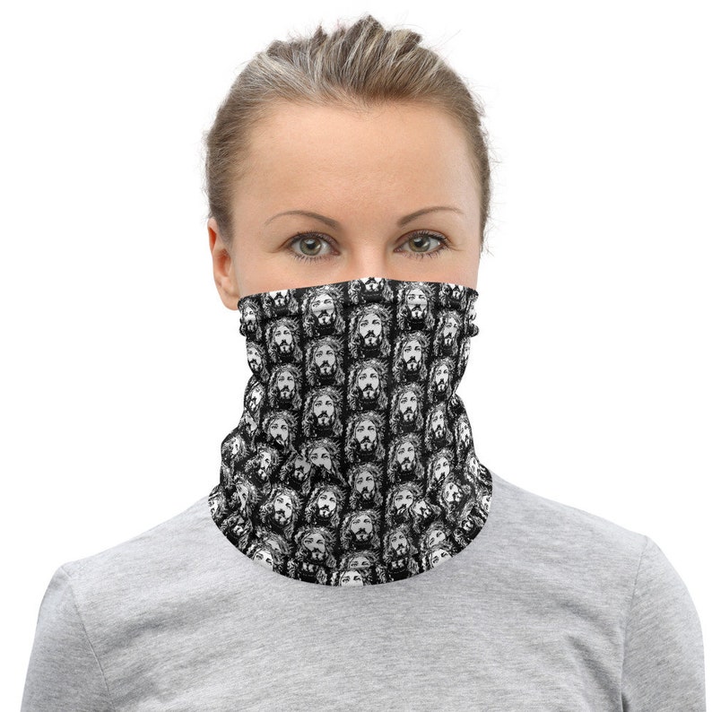 Jesus Christ Washable Face Mask Neck Gaiter Black - Etsy